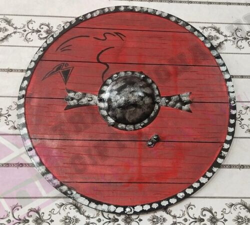 24" Inch Medieval Warrior Shield Round Wooden Designer Viking Shield | eBay
