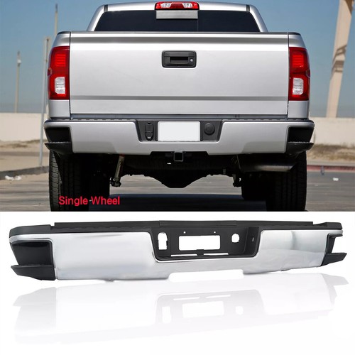 Chrome Complete Rear Bumper Fits 2015-2019 Chevy Silverado Sierra ...