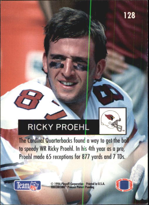 1994 Playoff Football Card #128 Ricky Proehl | eBay