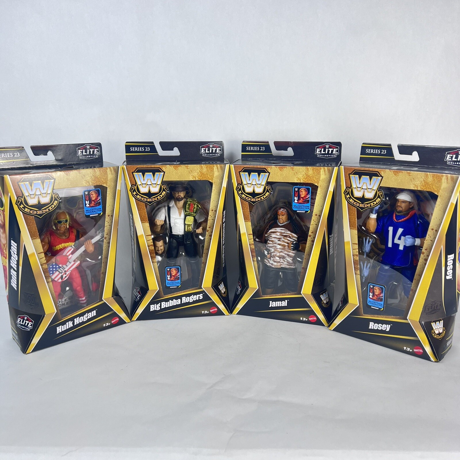 WWE Elite Legends Series 23 Hogan, Jamal, Rosey, Big Bubba Rodgers Lot ...