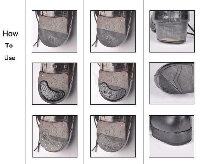 5/10X Rubber Sole Heel Saver Toe Plates Boots DIY Glue on Shoe Repair ...