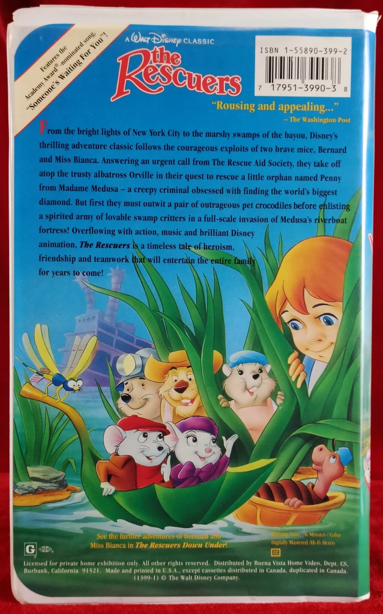 The Rescuers 1992 Vhs