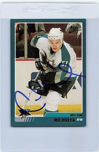 2003/04 Topps #TT150 Milan Michalek Sharks Signed Auto *H2434 | eBay