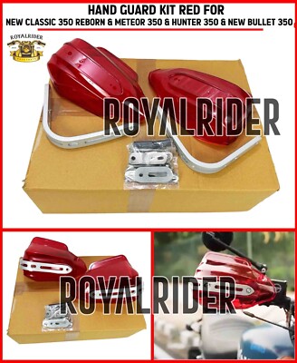 HAND GUARD KIT RED FIT FOR R.E NEW CLASSIC/ NEW BULLET & HUNTER 350 ...