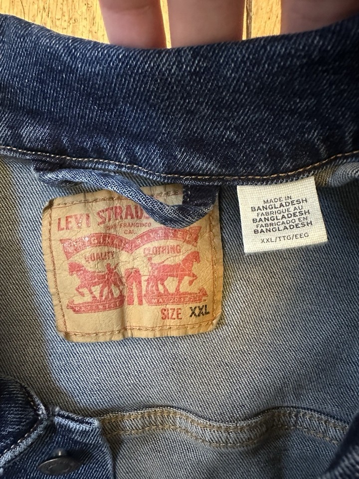 Levi's Mens Trucker Jean Jacket Colusa Denim Stretch 723340322 Mens XXL ...