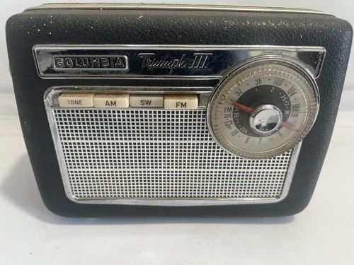 Vtg Columbia Triumph III Transistor Portable Radio Model C-615 Untested ...