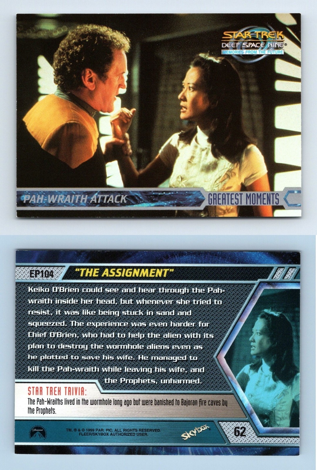 Pah-Wraith #62 Star Trek DS9 Memories From The Future 1999 Trading Card ...