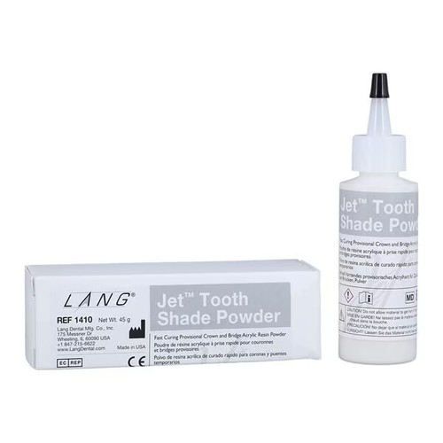 SALE! Lang Jet Tooth Shade Fast Curing C&B Acrylic Resin Powder (45g ...