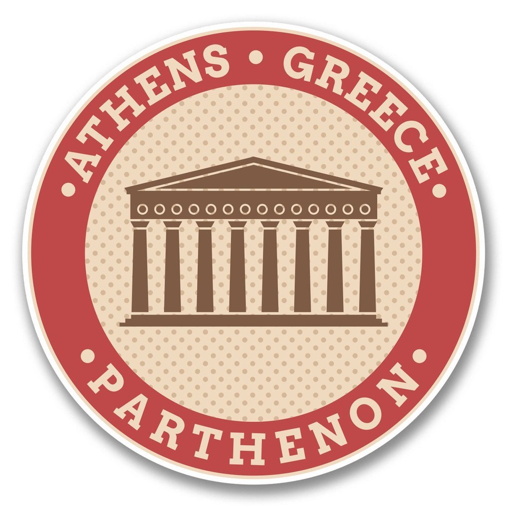 2 x Athens Greece Parthenon Vinyl Sticker Laptop Travel Luggage Car ...