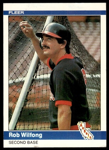 1984 Fleer Rob Wilfong Baseball Card California Angels #530 | eBay
