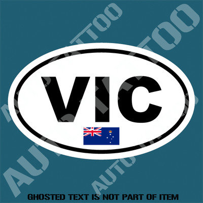 VICTORIA VEHICLE CODE DECAL STICKER CAR TRUCK RALLY EURO STYLE DECLS ...