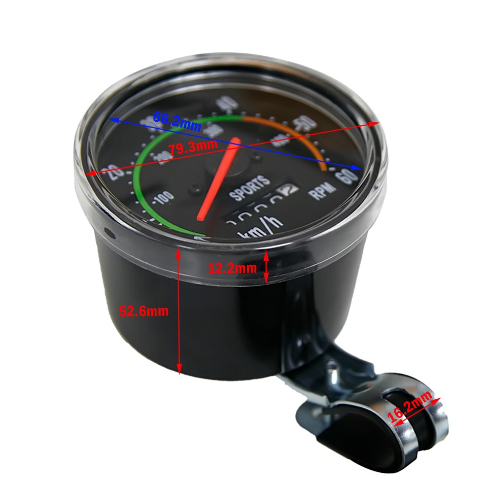 Vintage Style Bicycle Bike Speedometer Analog Mechanical Odometer With ...