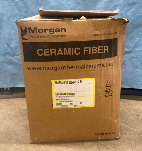 MORGAN ADVANCED MATERIALS CERAMIC FIBER CERABLANKET 600X24X1/2 8# | eBay