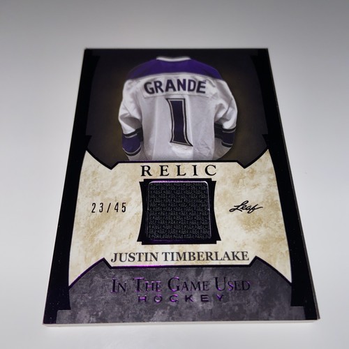 NHL Card - Justin Timberlake - Purple xx/45 Relic Leaf 2023 - Kings | eBay
