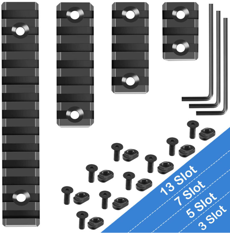 MLOCK Picatinny Rails Section for MLOK System 3 5 7 13 Slots Aluminum M ...