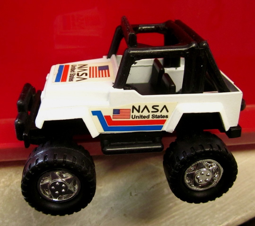 NASA aerospace diecast metal jeep Remco toy research vehicle 1987 ...