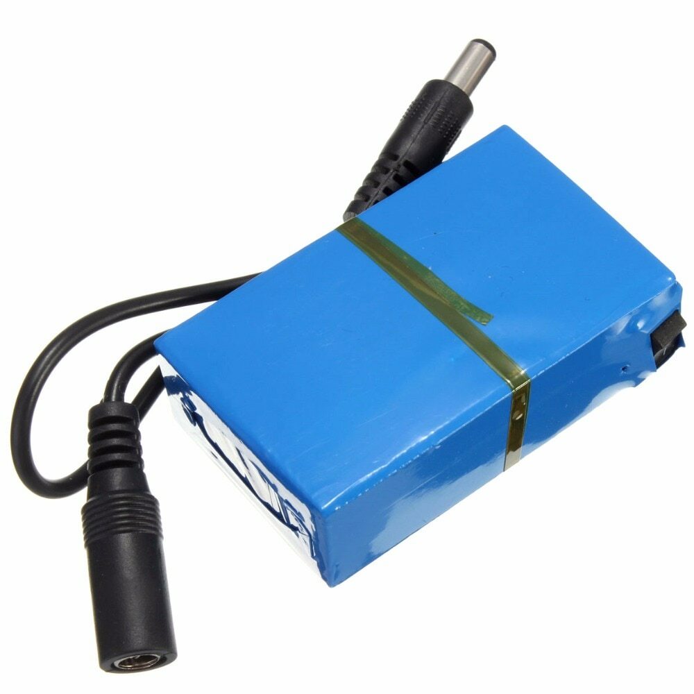 12V 1800mah Battery Pack Rechargeable Li-ion LED Light Standby CCTV ...