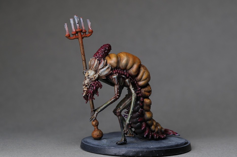 Painted Corrupted Prophet and Worshippers Warhammer DnD Miniature ...