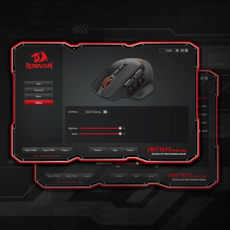 Redragon M811 PRO Wireless MMO Gaming Mouse, 15 Programmable Buttons ...