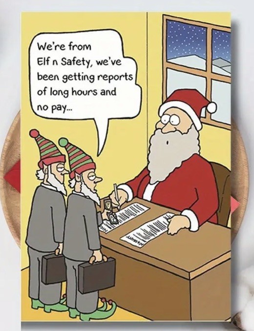🎄 Elf ‘N Safety Christmas Card Very Funny Greeting Cards for Family ...