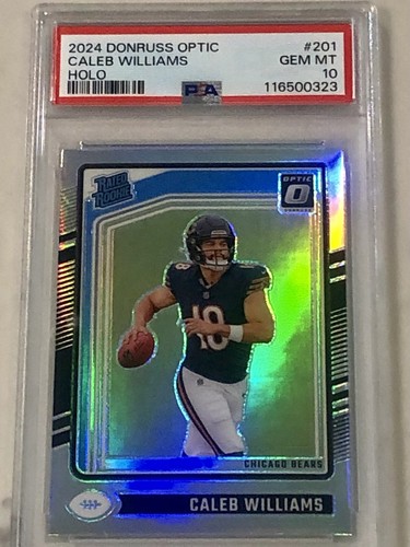 2024 Panini Donruss Optic Caleb Williams RC Rated Rookie Silver Holo ...
