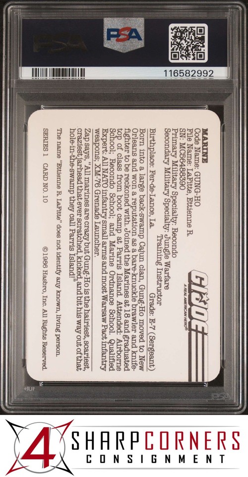 1986 HASBRO G.I. JOE #10 GUNG-HO POP 5 PSA 10 | eBay