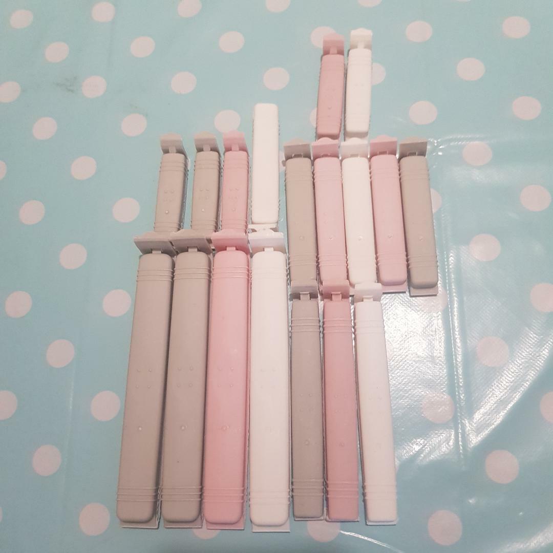 18 PCS REUSABLE FOOD STORAGE FREEZER BAG CLIPS PLASTIC SEALING CLIPS ...