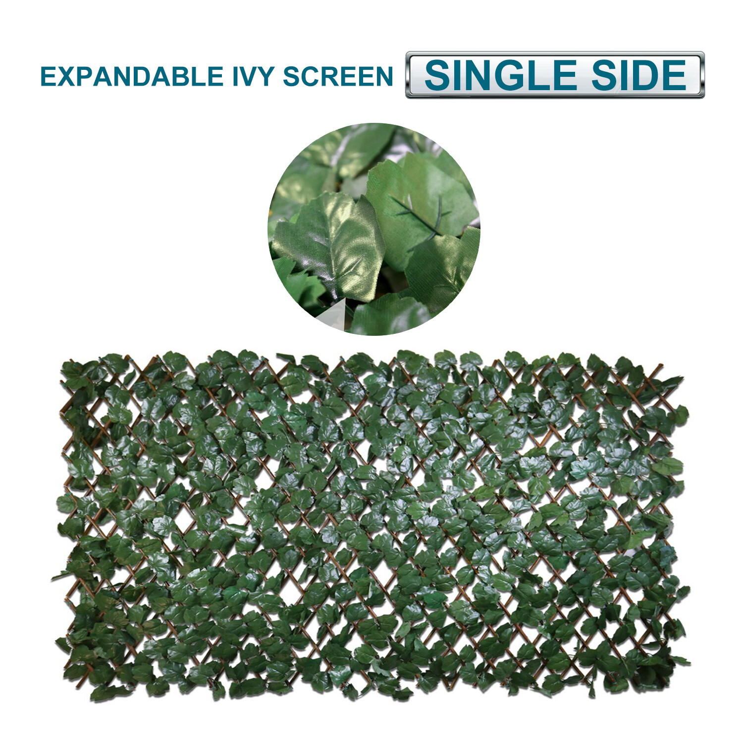 Expandable Artificial Faux Ivy Leaf Privacy Fence Screen Decor Single ...