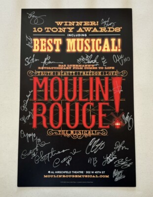 Moulin Rouge! The Musical Broadway Poster *SIGNED* Casey Cott and ...