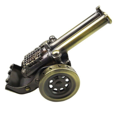 7.5" Classic Hand craft HD Double barrel cannon Metal Art Sculpture Tin ...