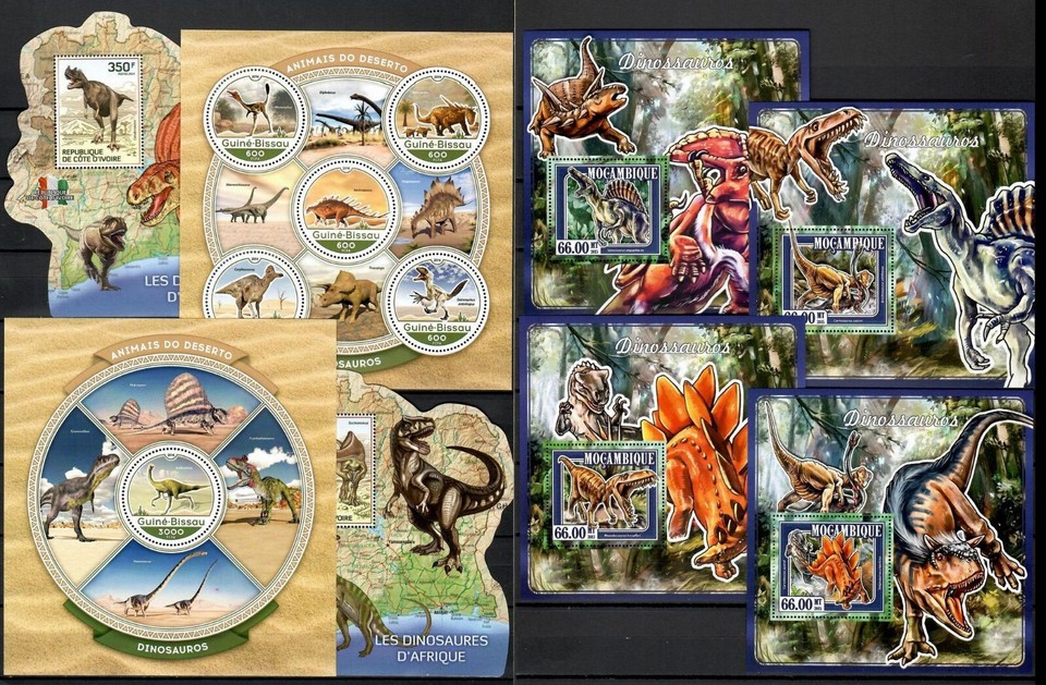 Dinosaurs Prehistoric animals Collection 100 sheets MNH Yvert CV 1,645 ...