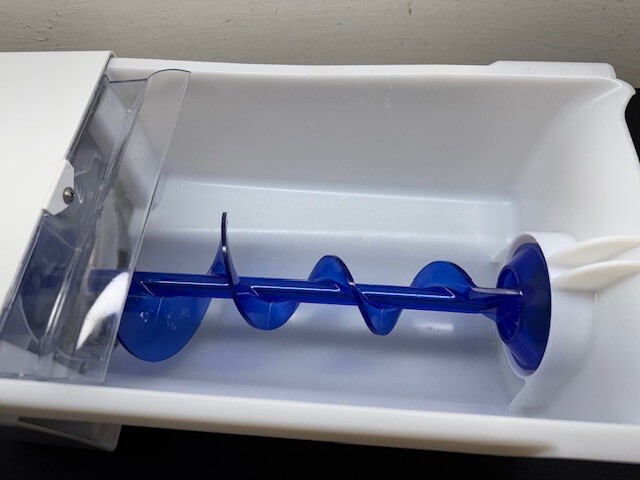 GE Refrigerator Ice Auger Bin Bucket Container WR29X43996, WR17X12938 ...