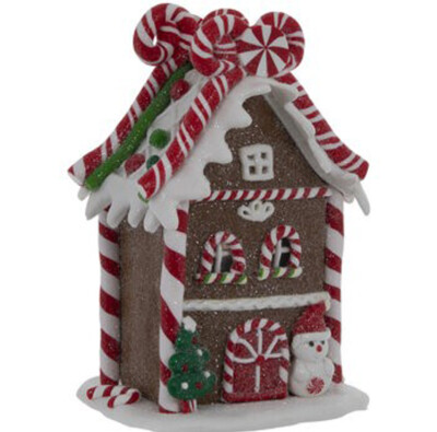 Light Up Glitter Gingerbread House 6" | eBay
