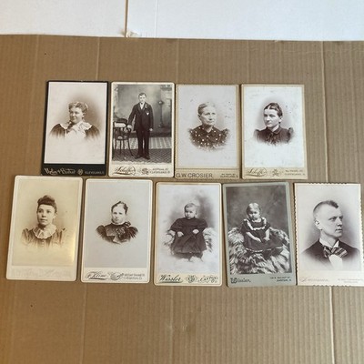 Vintage Cabinet Card Lot Of 9 Cabinet Cards From Cleveland And Canton ...