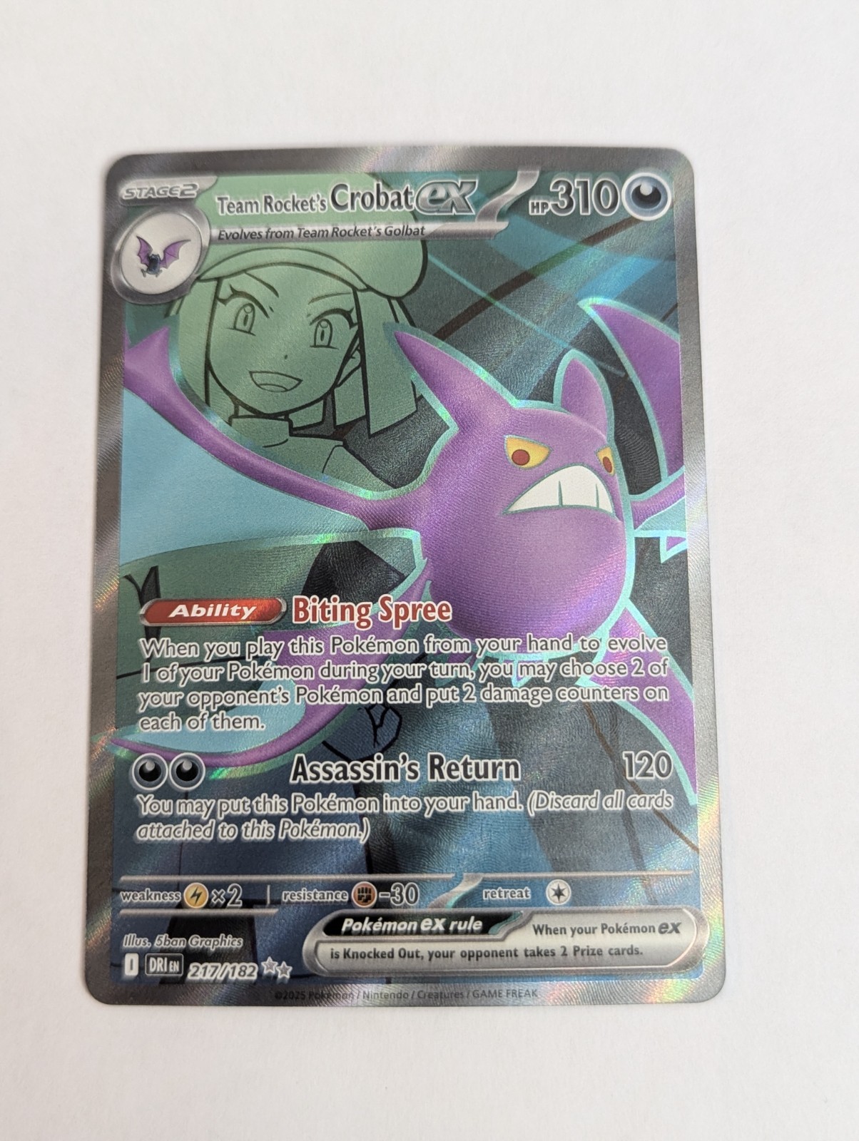 Team Rocket's Crobat ex 217/182 - Ultra Rare Card | Destined Rivals ...