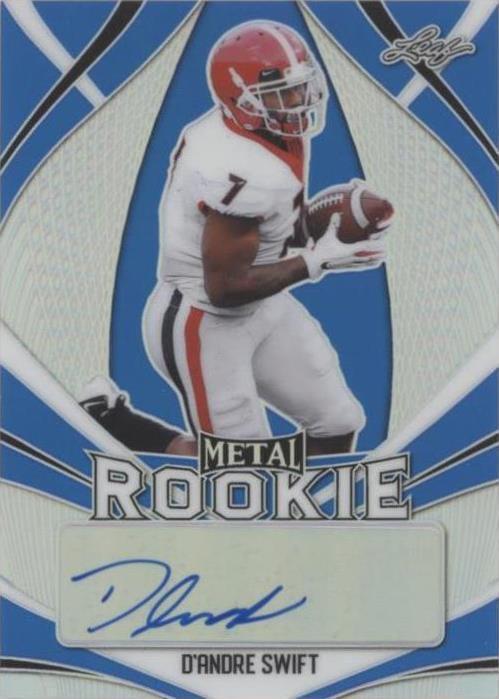 2020 Leaf Metal Rookie Autographs - D'Andre Swift #MR-DS1 Blue /25 (AU ...