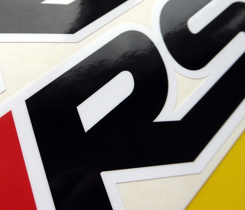 VRS LOGO 2x 300mm stickers decals to fit OCTAVIA FABIA RAPID CITIGO ...