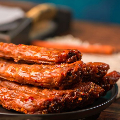 40G*10 Hand Tear Roast Chicken Neck Marinated Meat Cooked Spicy Leisure ...