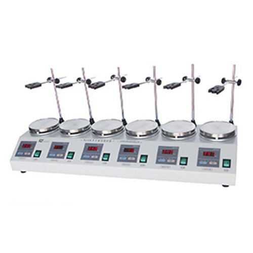 6 Units 300w Multi unit Digital Thermostatic Magnetic Stirrer Hotplate ...