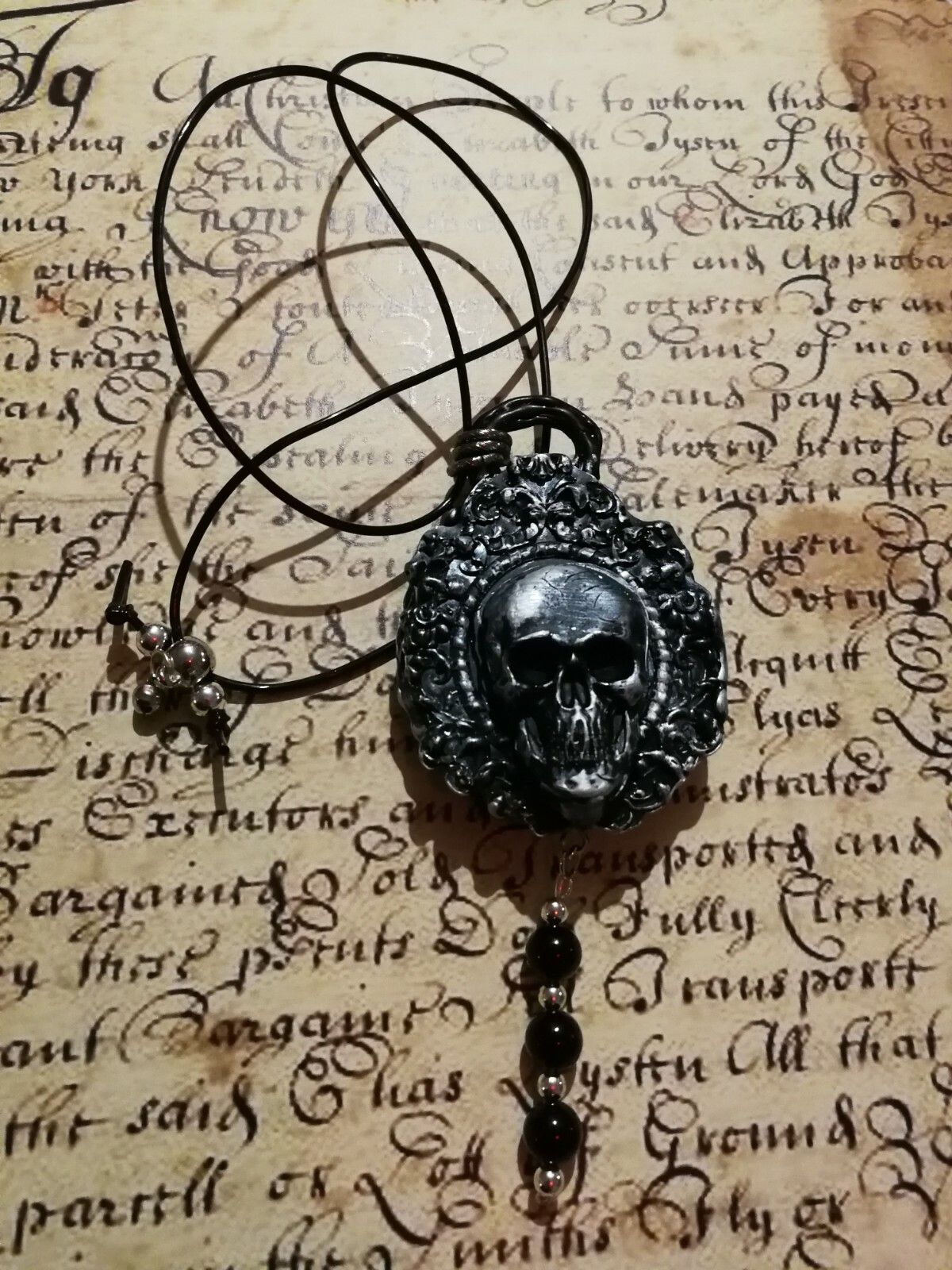 Skull Bones Jewelry Skeleton Talisman Amulet Woman Pendant Pentagram ...