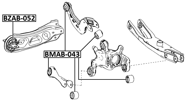 Rear Transverse Rod Bushing For Mercedes Benz 2463500406, 2463500506 ...