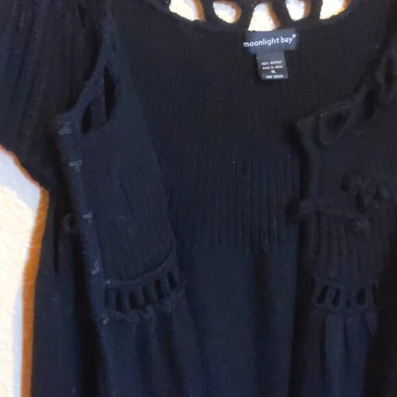 Used Women’s size XL, Black Crocheted Coverlet from Moonlight Bay | eBay