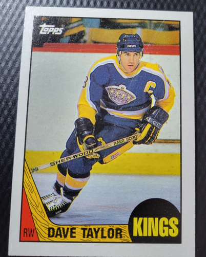 1987-88 Topps DAVE TAYLOR Los Angeles Kings Hockey NHL Career Stats ...