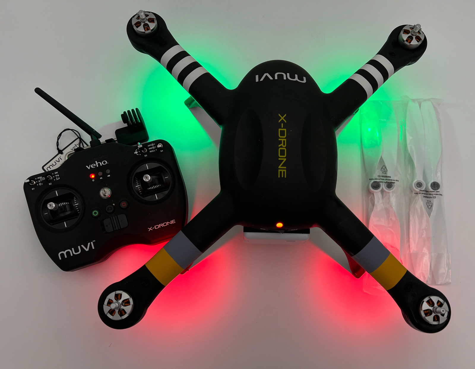 Veho Muvi X-Drone VXD001B Ready To Fly Remote Controlled Drone, Incl 2 ...