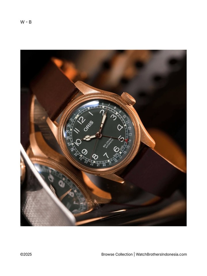 Rare Oris Pointer Date Big Crown Green Dial Military Automatic 754 ...