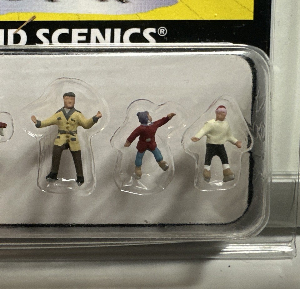 Woodland Scenics N Scale Ice Skaters Figures #2184 | eBay