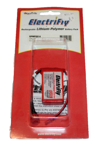 ElectriFly Rechargeable LiPo Battery Pack GPMP0814 910mAh 7.4V 15C ...
