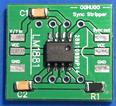 LM1881 Sync Stripper PCB fully assembled, free ship RGB Framemeinster ...