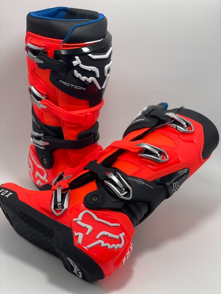 NEW OPEN BOX FOX RACING MOTION BOOT - COLOR FLO ORANGE - US 5 - 29682 ...