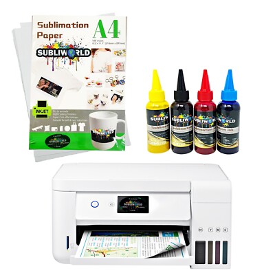 SUBLIMATION CONVERTED PRINTER BUNDLE SUBLIMATION INK SET PAPER 100 ...